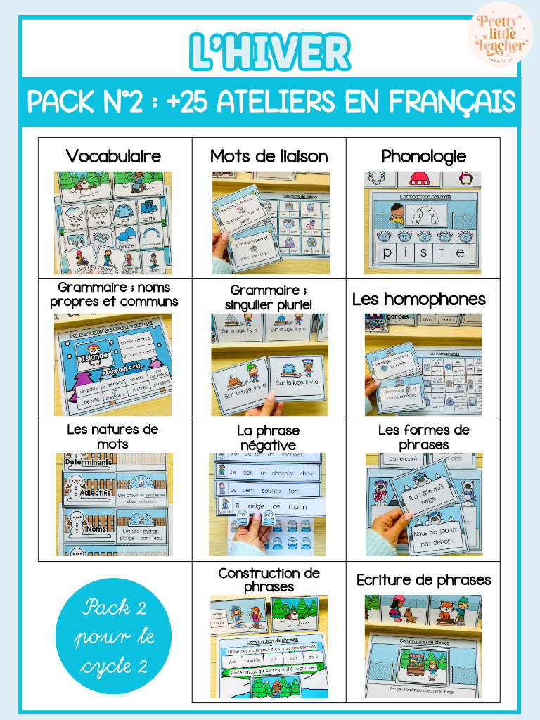 Pack 2 Français sur l'hiver – Pretty Little Teacher