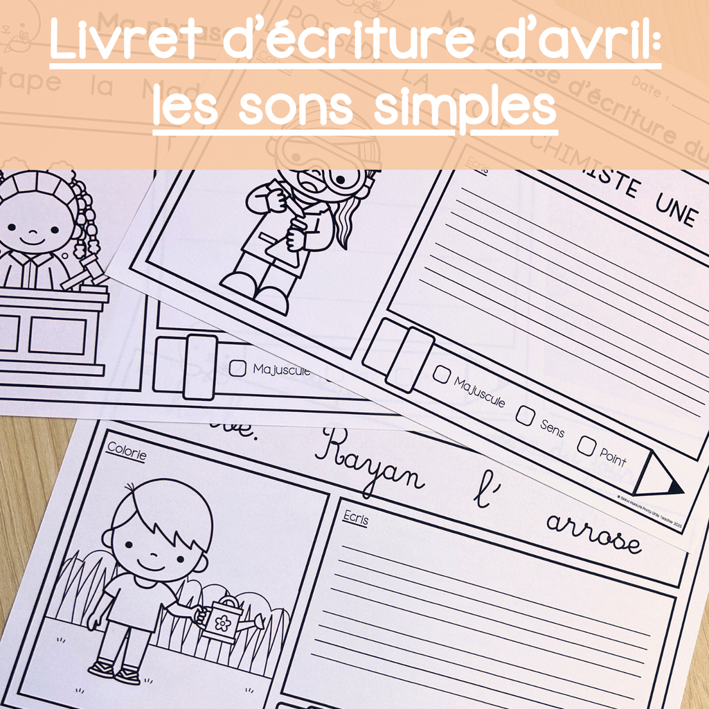 Livret d'écriture d'avril – Pretty Little Teacher