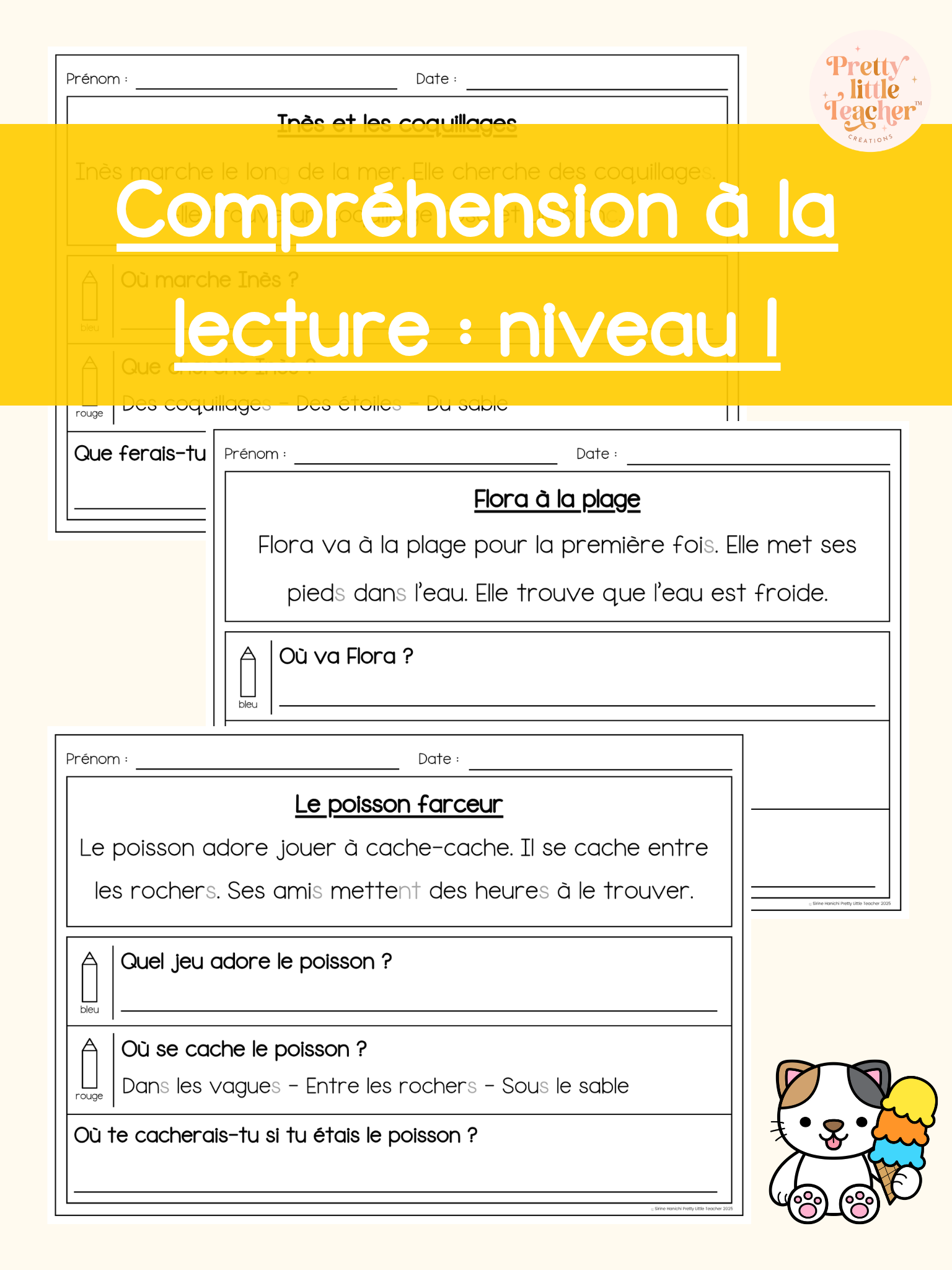 Lecture niveau 1 sur l'été – Pretty Little Teacher