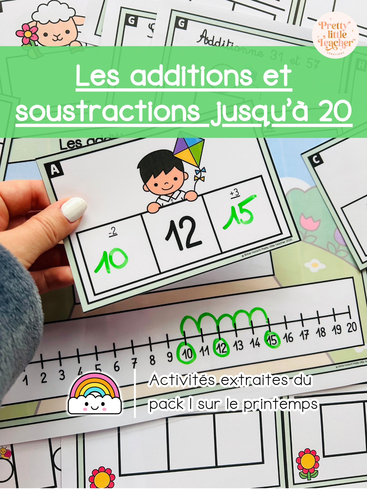 Les additions et soustractions jusqu'à 20 (3x) – Pretty Little Teacher