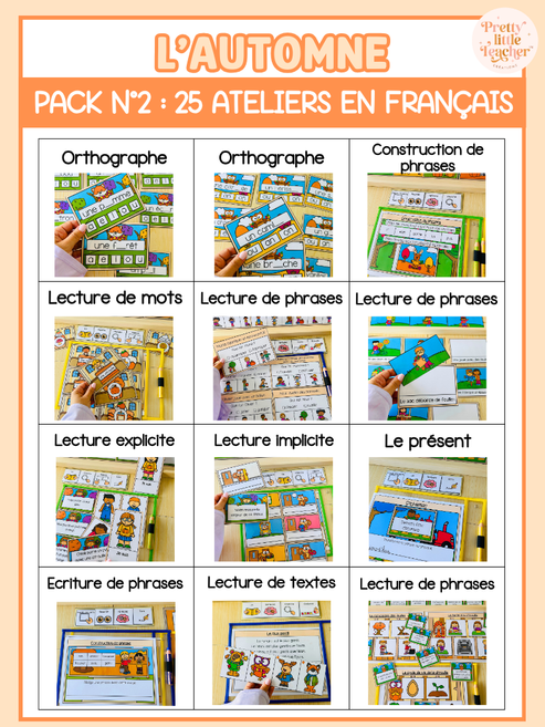 Pack 2 Français sur l'automne – Pretty Little Teacher