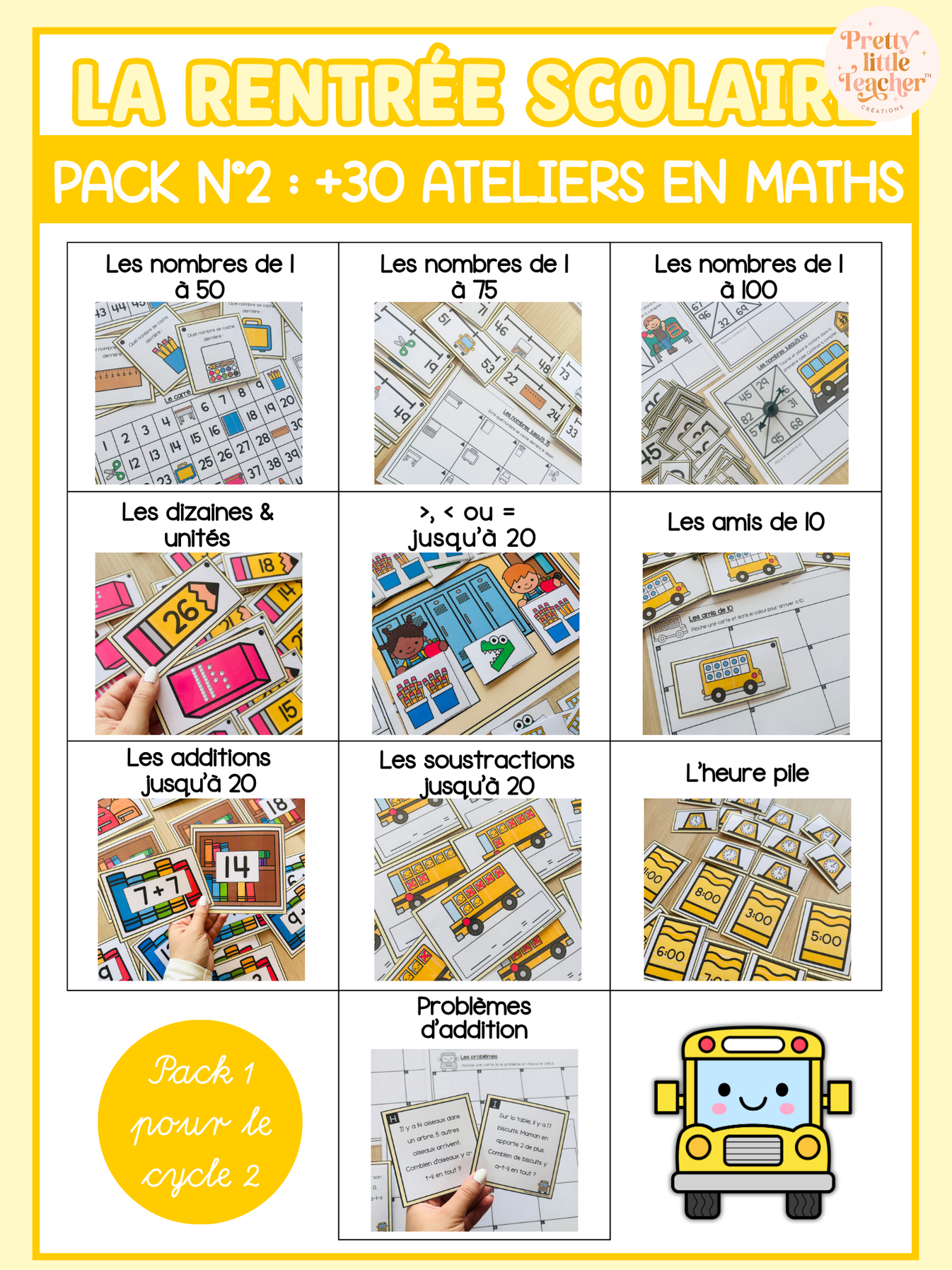 Pack 2 Math sur la rentrée scolaire – Pretty Little Teacher