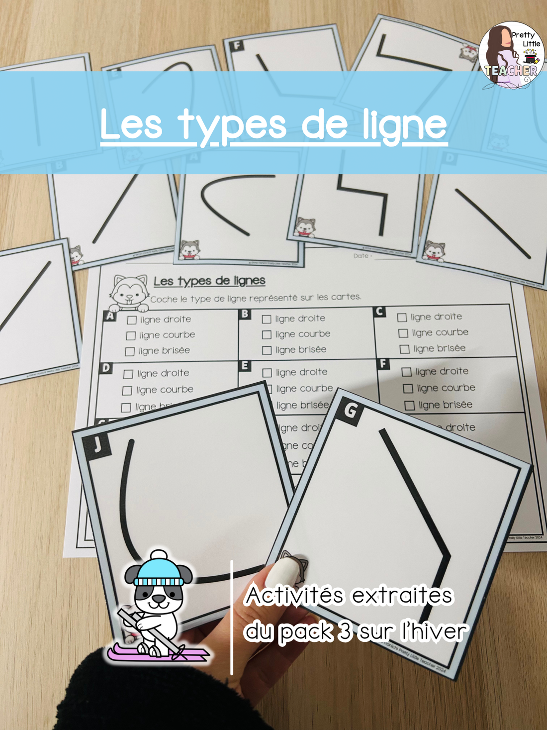 Les types de ligne (droite, courbe, brisée) (3x) – Pretty Little Teacher