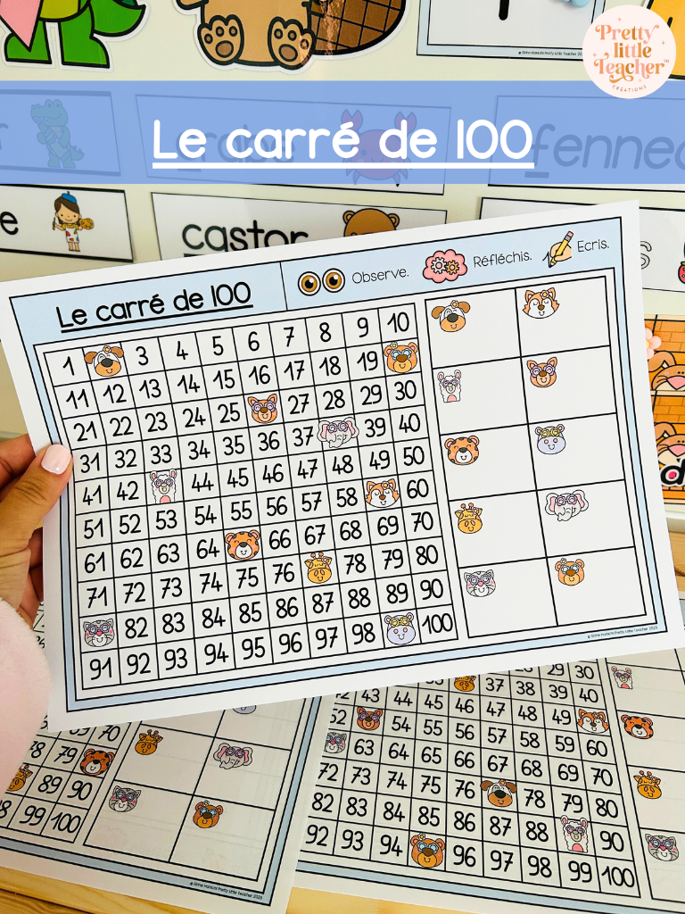Le carré de 100 – Pretty Little Teacher