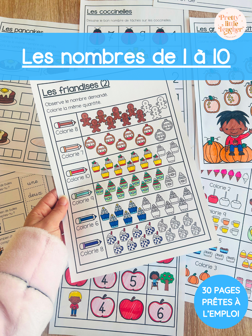 Livret : les nombres de 1 à 10 – Pretty Little Teacher