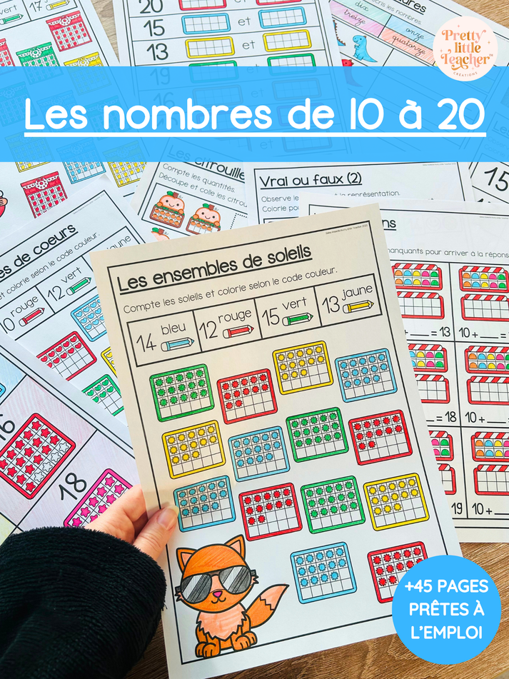 Livret : les nombres de 10 à 20 – Pretty Little Teacher