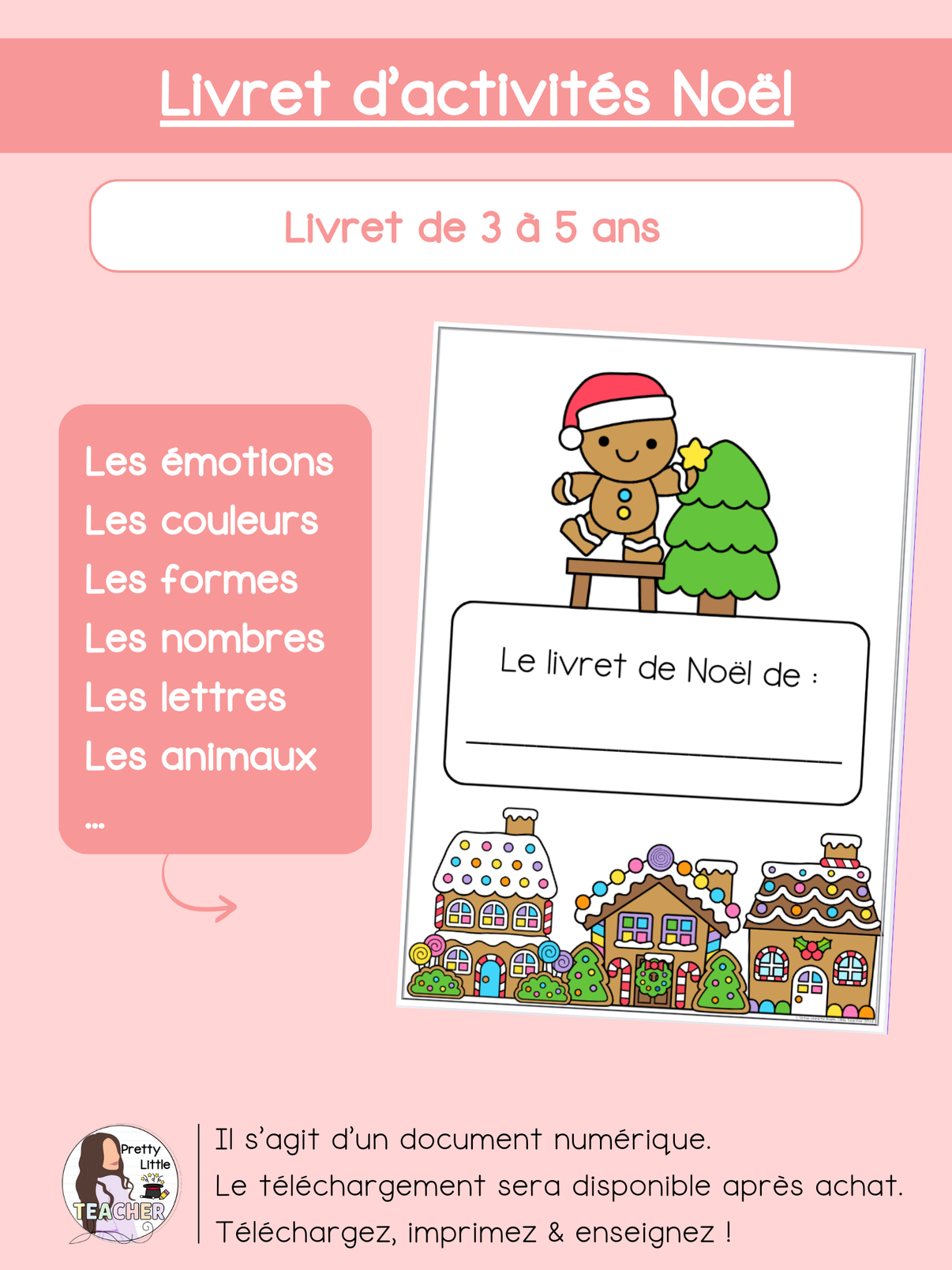 Livret d'activités de Noël (3 à 5 ans) – Pretty Little Teacher