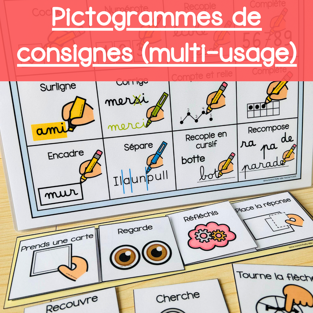 Les consignes en images - pictogrammes – Pretty Little Teacher