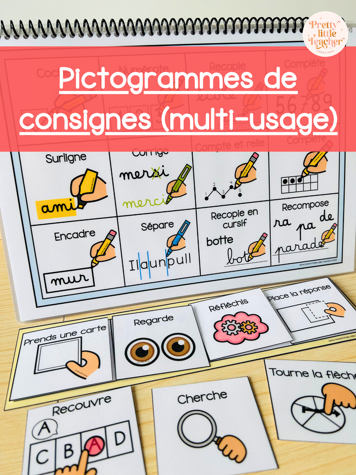 Les consignes en images - pictogrammes – Pretty Little Teacher