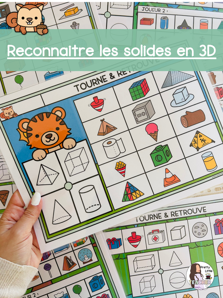 Reconnaitre les solides en 3D – Pretty Little Teacher