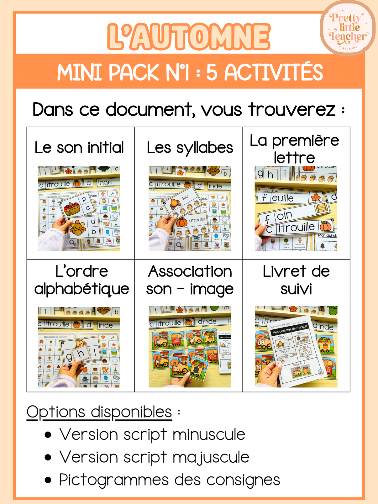 Mini Pack 1 Français sur l'automne – Pretty Little Teacher